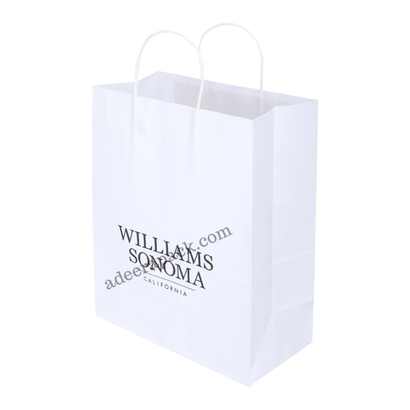 White paper carry bags - Adeera Pack